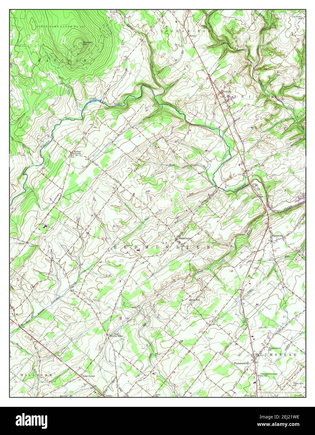 Bedminster, Pennsylvania, map 1957, 1:24000, United States of America ...