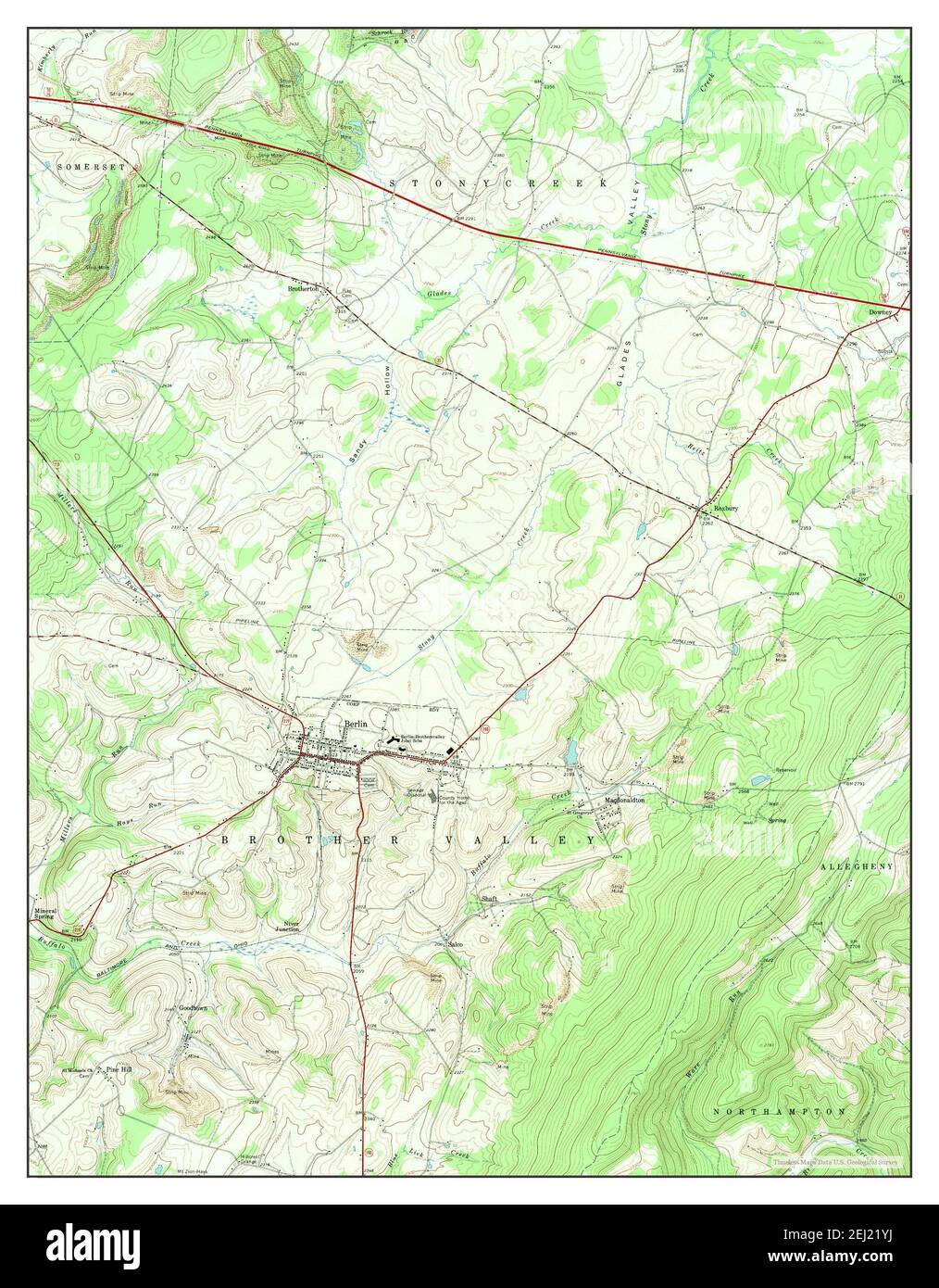 Berlin, Pennsylvania, map 1967, 1:24000, United States of America by ...