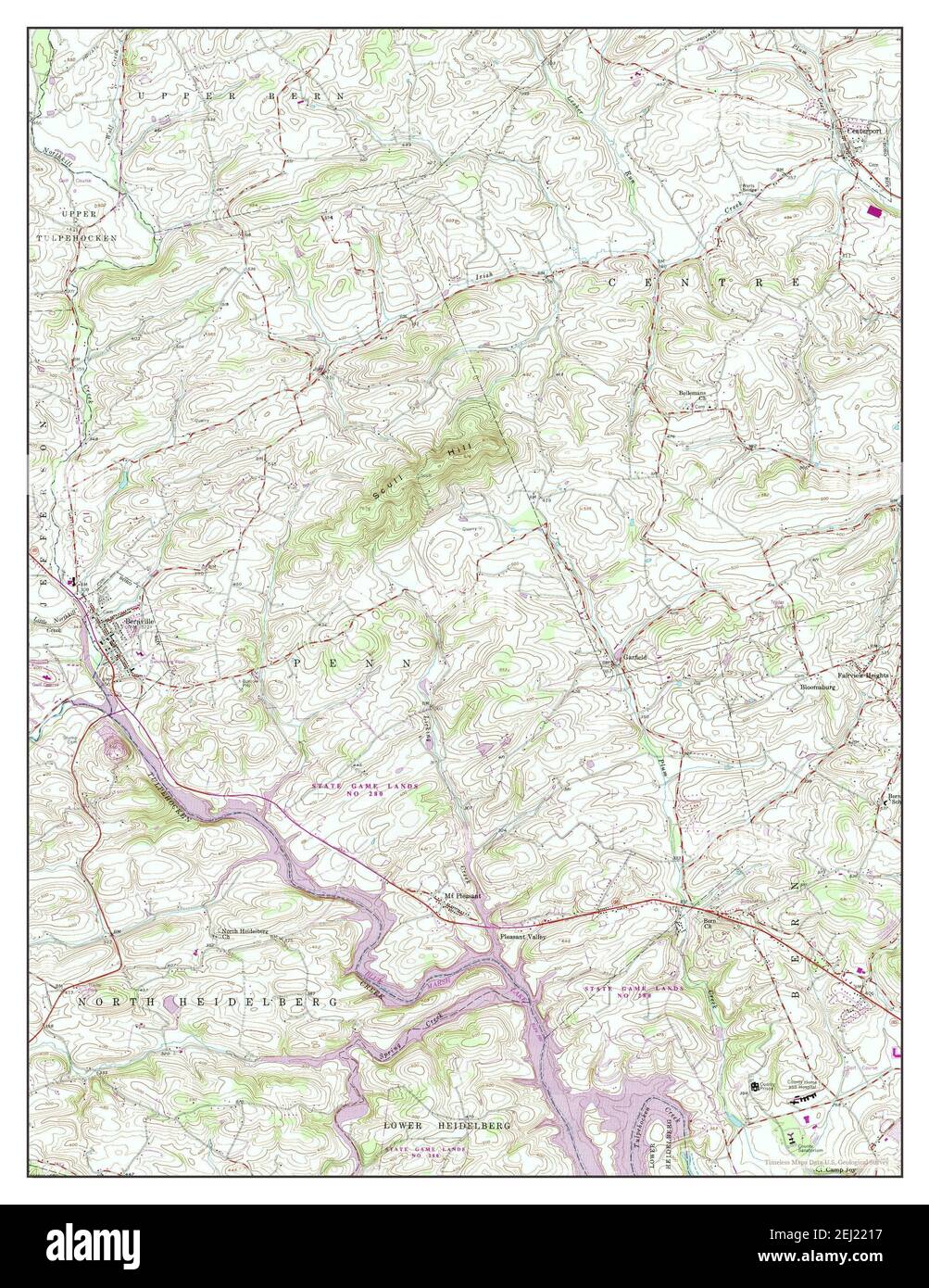 Bernville, Pennsylvania, map 1992, 1:24000, United States of America by ...