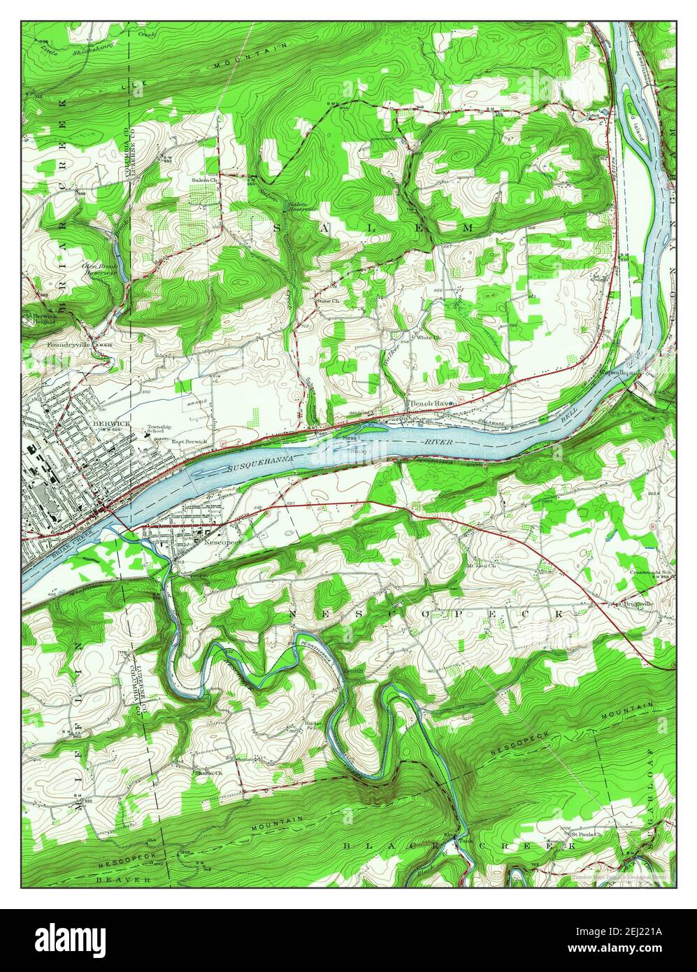 Berwick pennsylvania map hi-res stock photography and images - Alamy