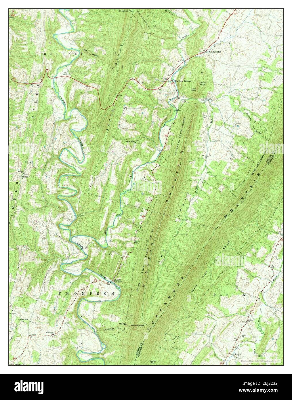 Big Cove Tannery, Pennsylvania, map 1967, 1:24000, United States of ...