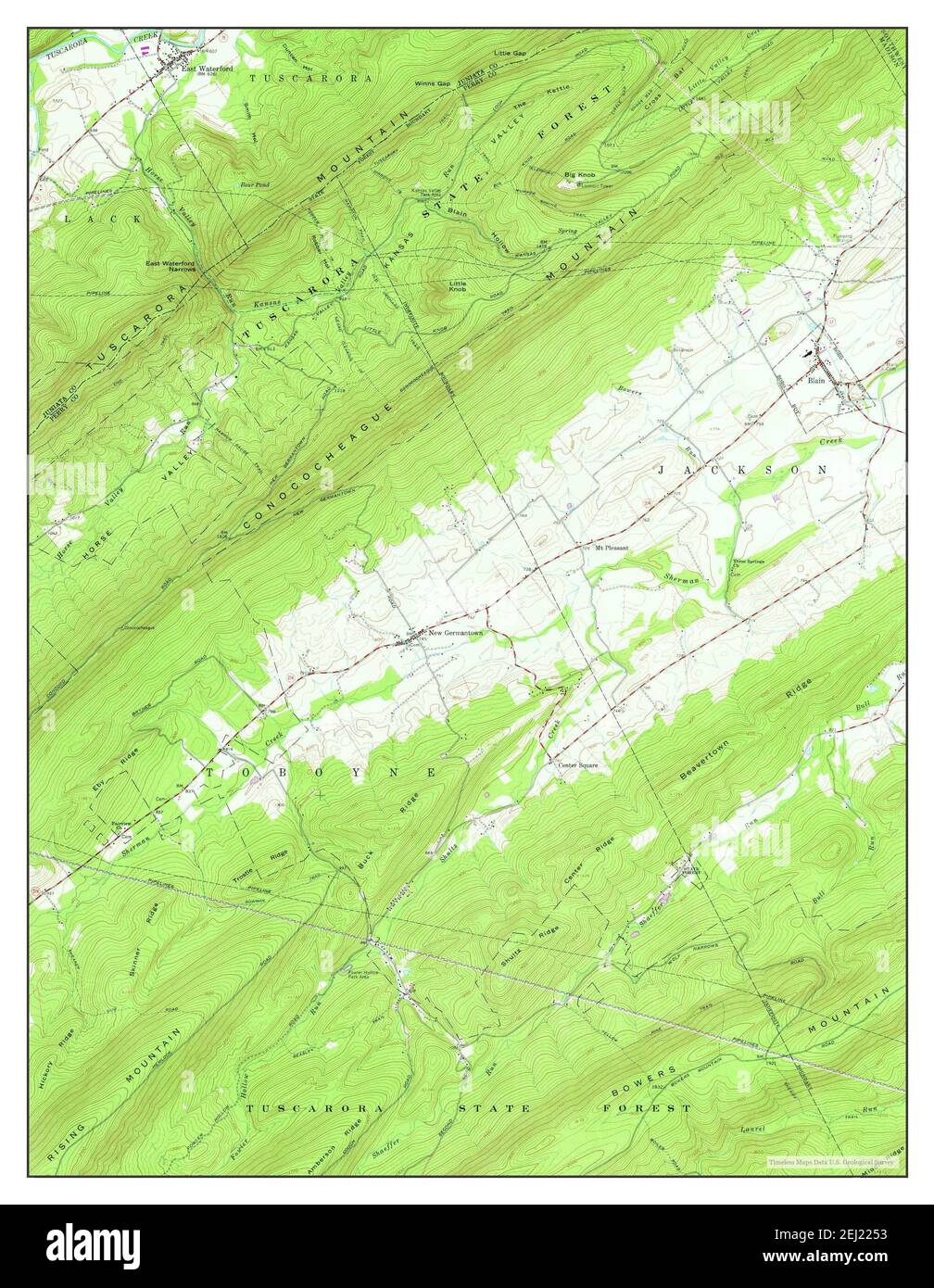 Blain, Pennsylvania, map 1960, 1:24000, United States of America by ...