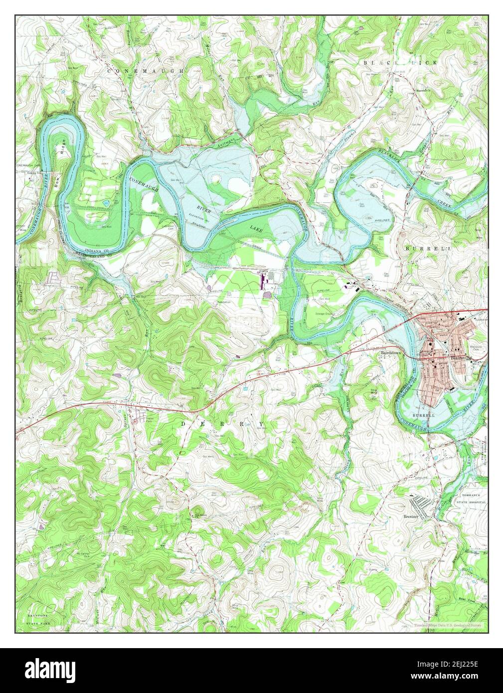 Map of blairsville Cut Out Stock Images & Pictures - Alamy
