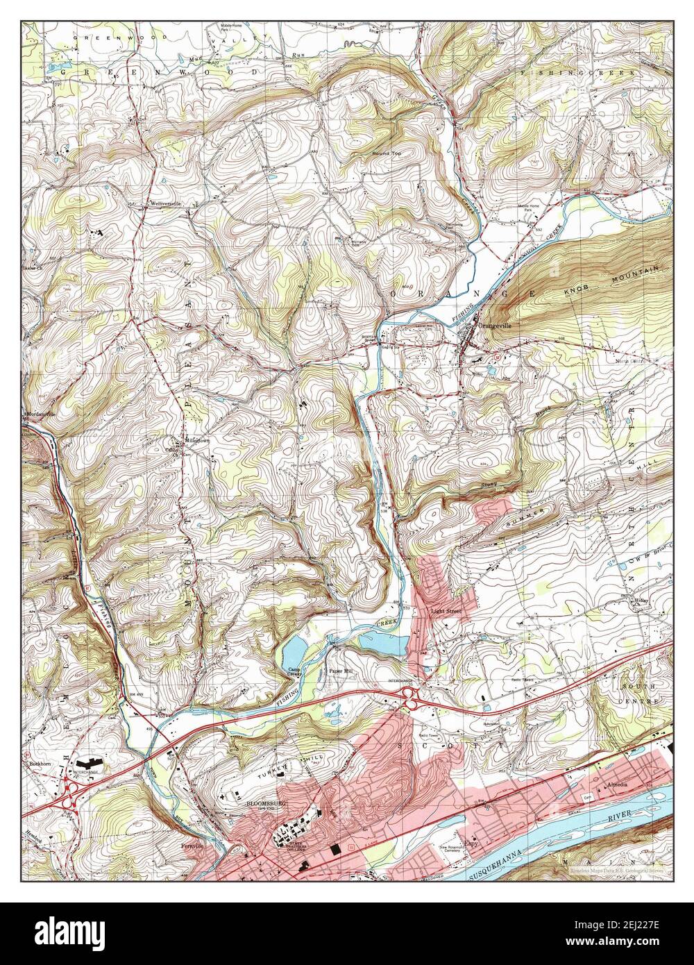 Bloomsburg map hi-res stock photography and images - Alamy