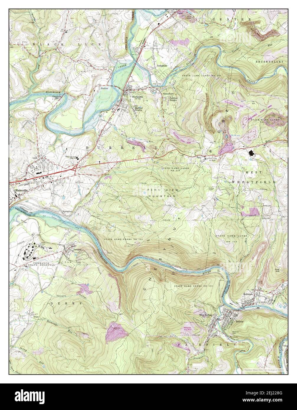 Bolivar, Pennsylvania, map 1964, 1:24000, United States of America by ...