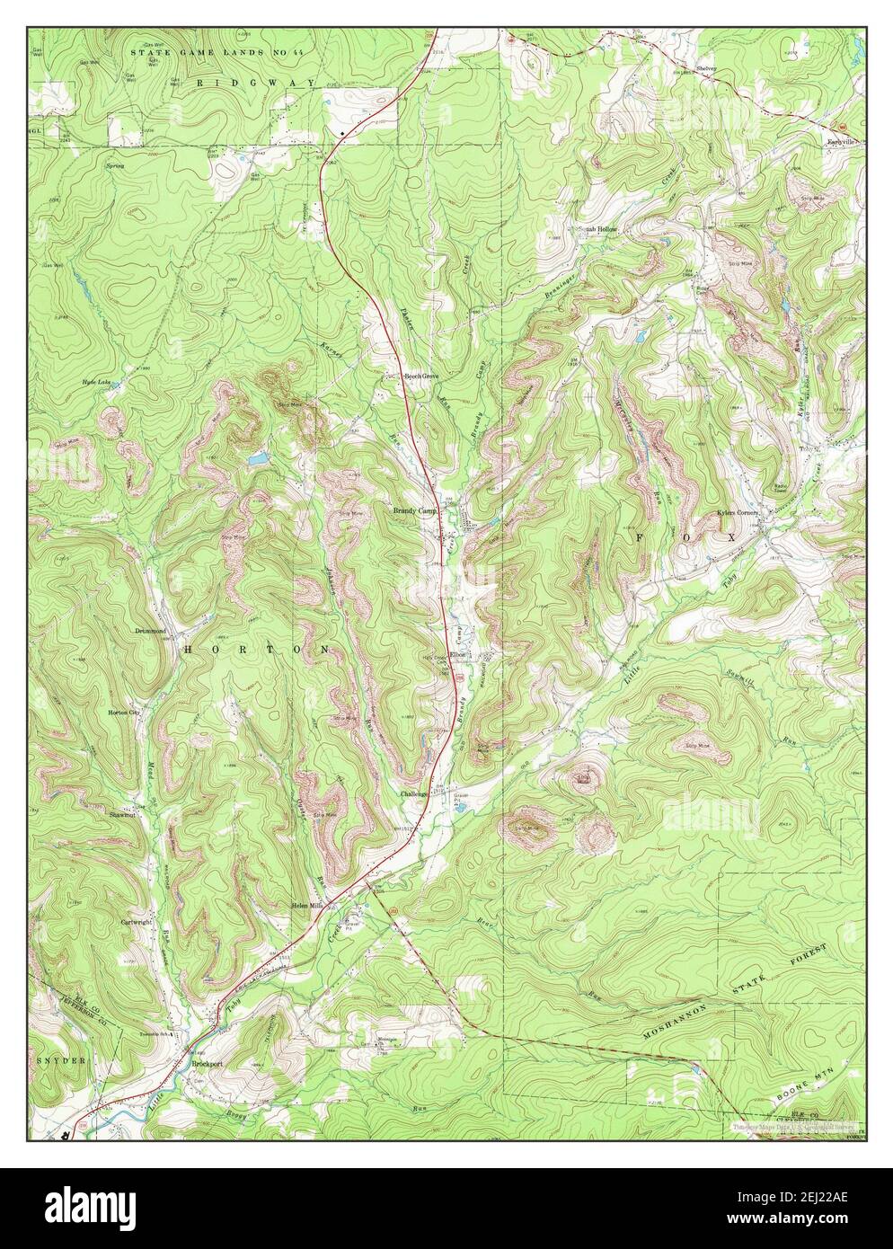 Brandy Camp, Pennsylvania, map 1970, 1:24000, United States of America ...