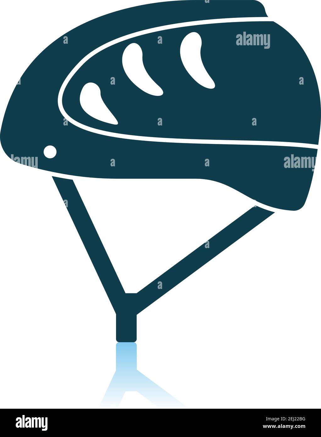 Climbing Helmet Icon. Shadow Reflection Design. Vector Illustration ...