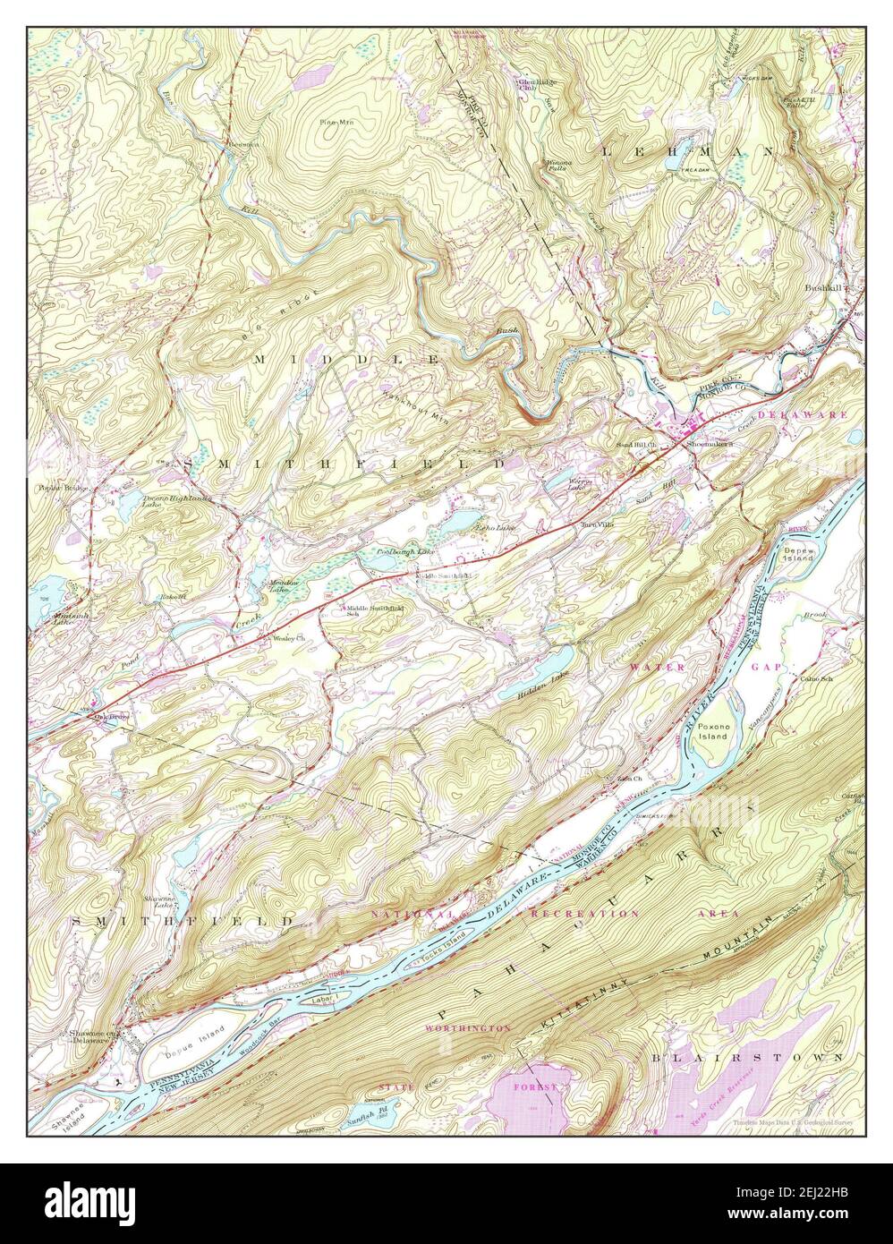 Bushkill, Pennsylvania, map 1944, 1:24000, United States of America by ...