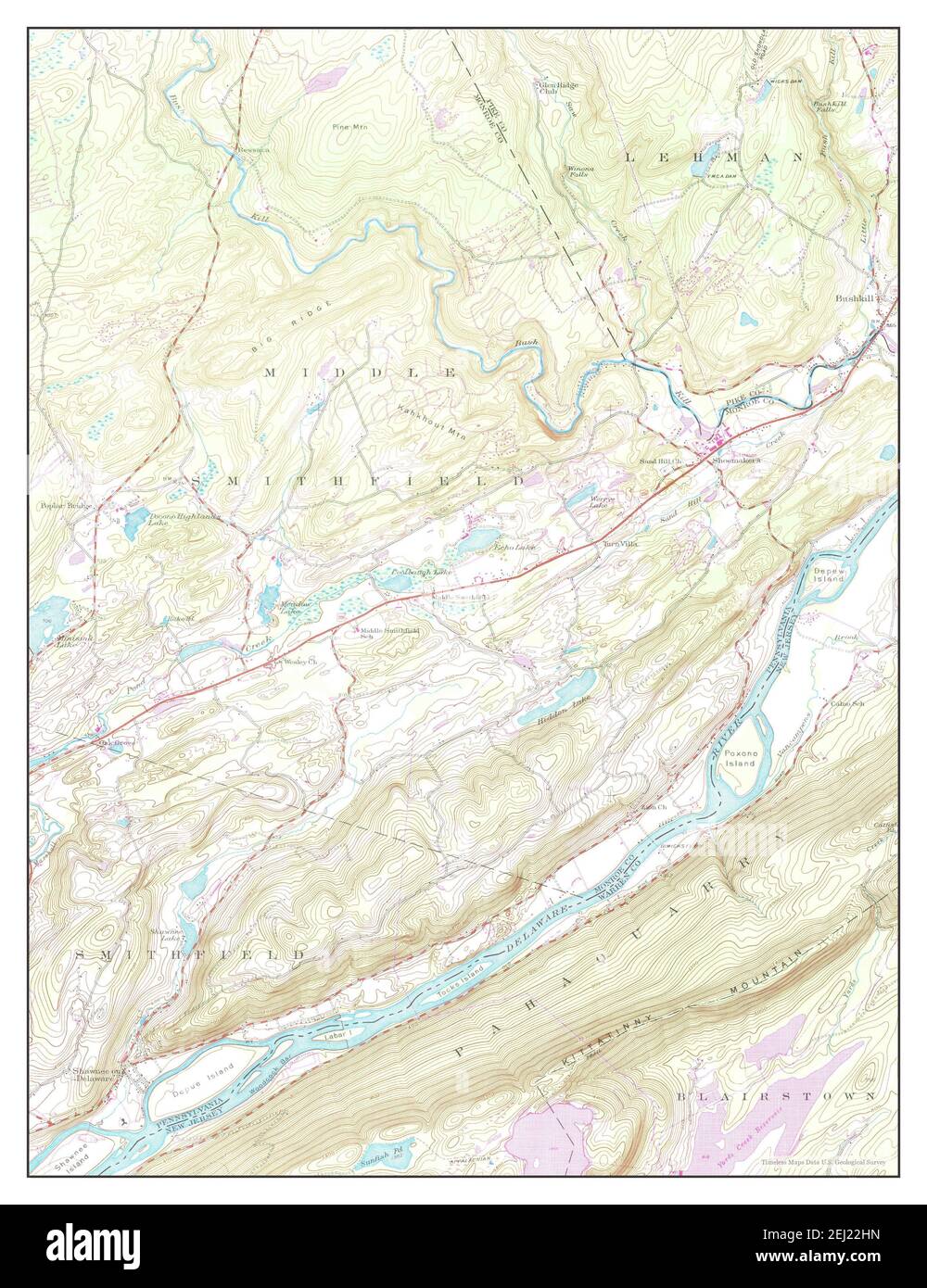 Bushkill, Pennsylvania, map 1944, 1:24000, United States of America by ...