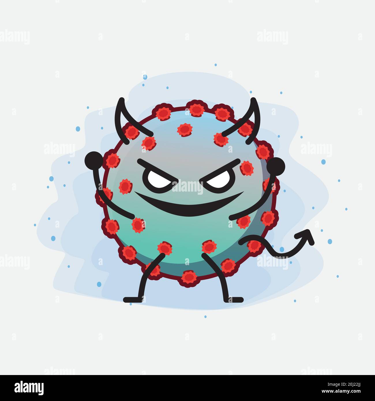 Vector Illustration of Corona Virus Character with cute face, simple ...