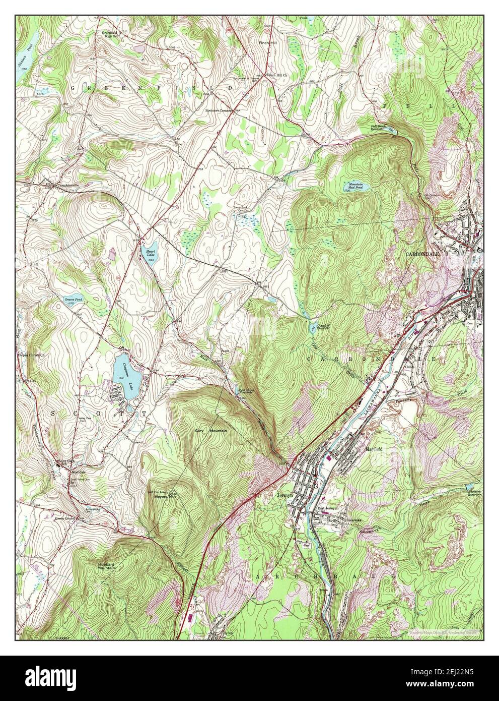 Carbondale, Pennsylvania, map 1946, 1:24000, United States of America ...