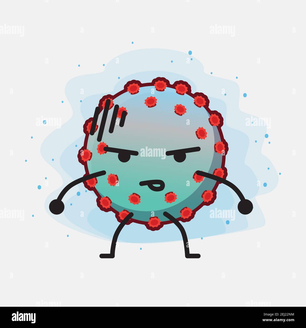 Vector Illustration of Corona Virus Character with cute face, simple ...