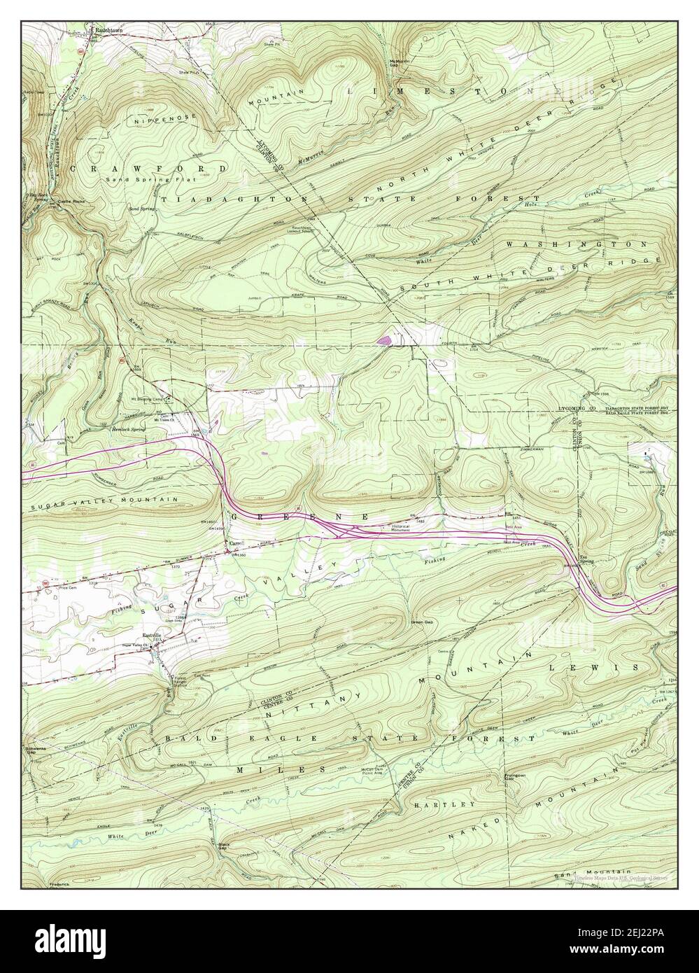 Carroll, Pennsylvania, map 1965, 1:24000, United States of America by ...