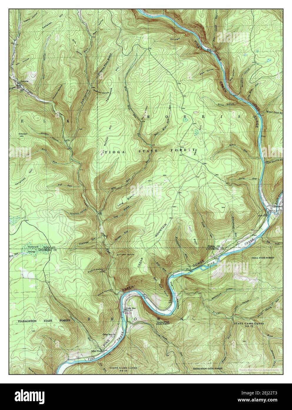 Cedar Run, Pennsylvania, map 1994, 1:24000, United States of America by ...