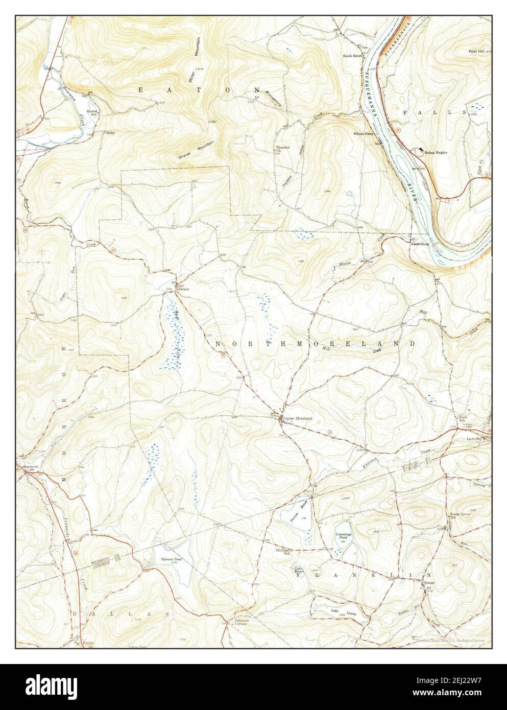 Center Moreland, Pennsylvania, map 1949, 1:24000, United States of ...