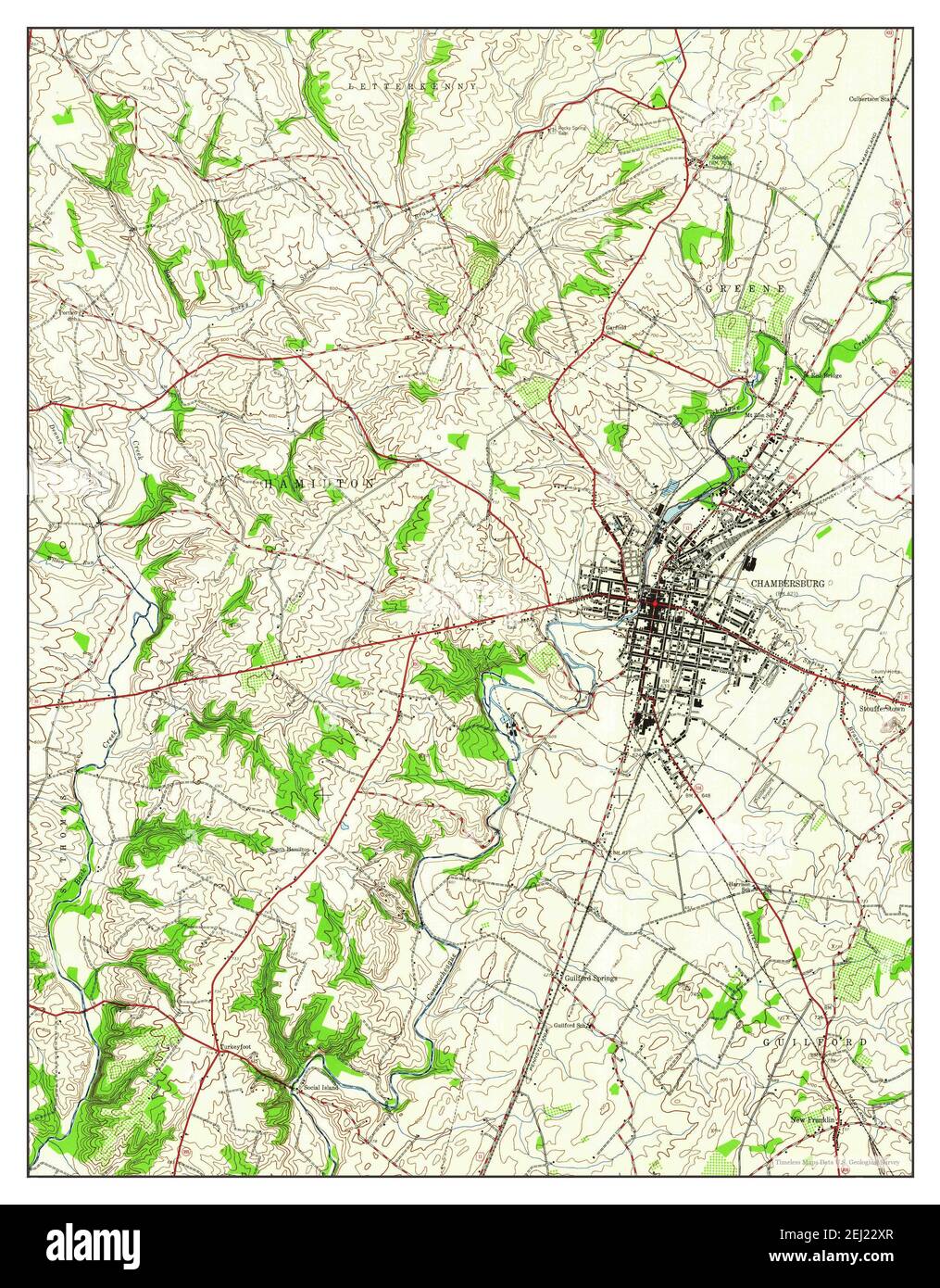 Chambersburg, Pennsylvania, map 1944, 1:24000, United States of America ...