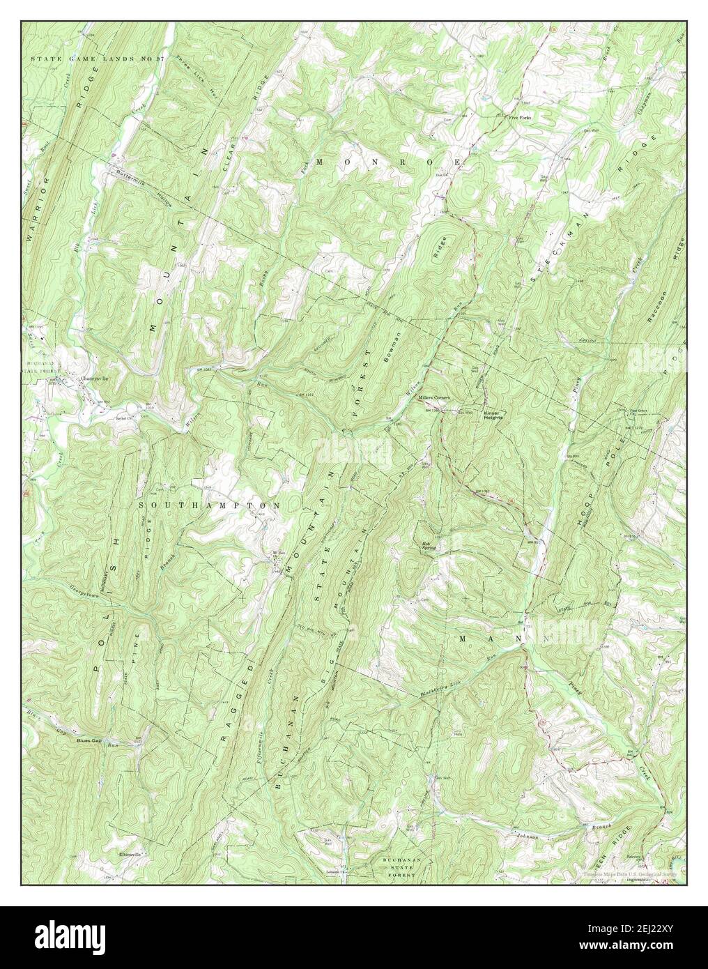 Chaneysville map hi-res stock photography and images - Alamy
