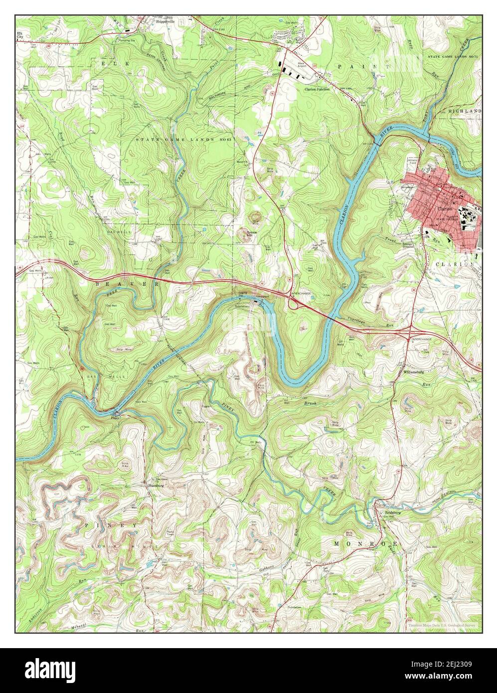 Clarion map hi-res stock photography and images - Alamy