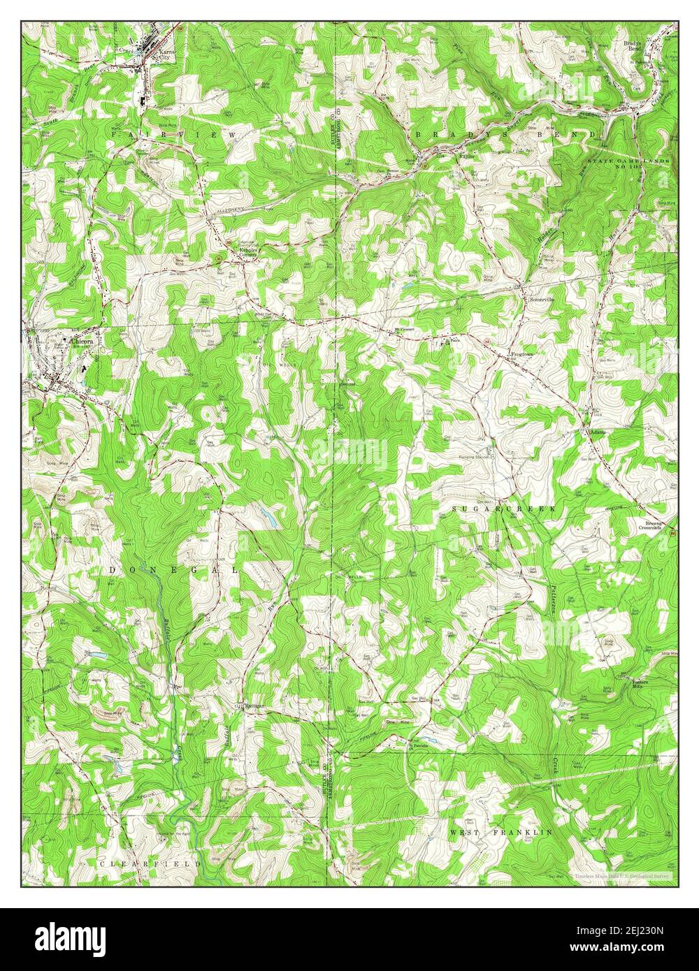 Chicora, Pennsylvania, map 1964, 1:24000, United States of America by ...
