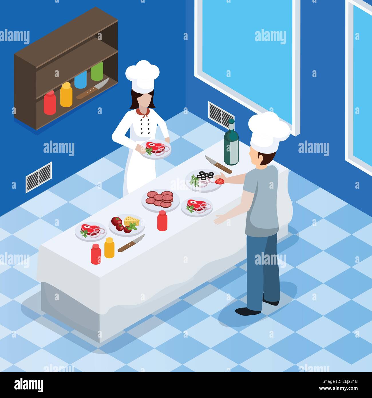 Dinner lady uniform hi-res stock photography and images - Alamy