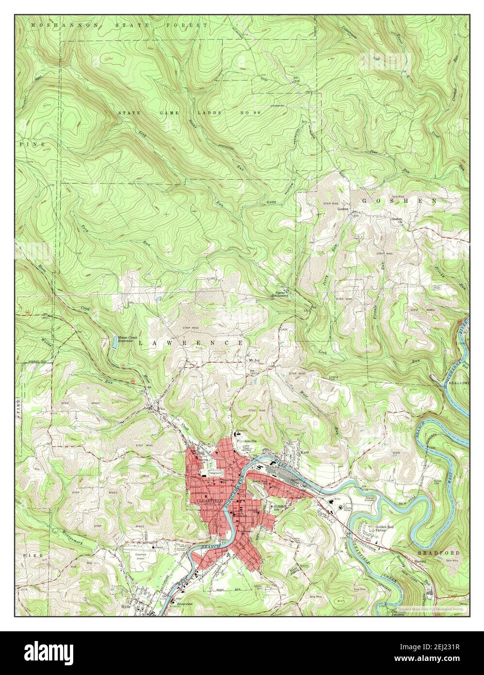 Map of clearfield hi-res stock photography and images - Alamy