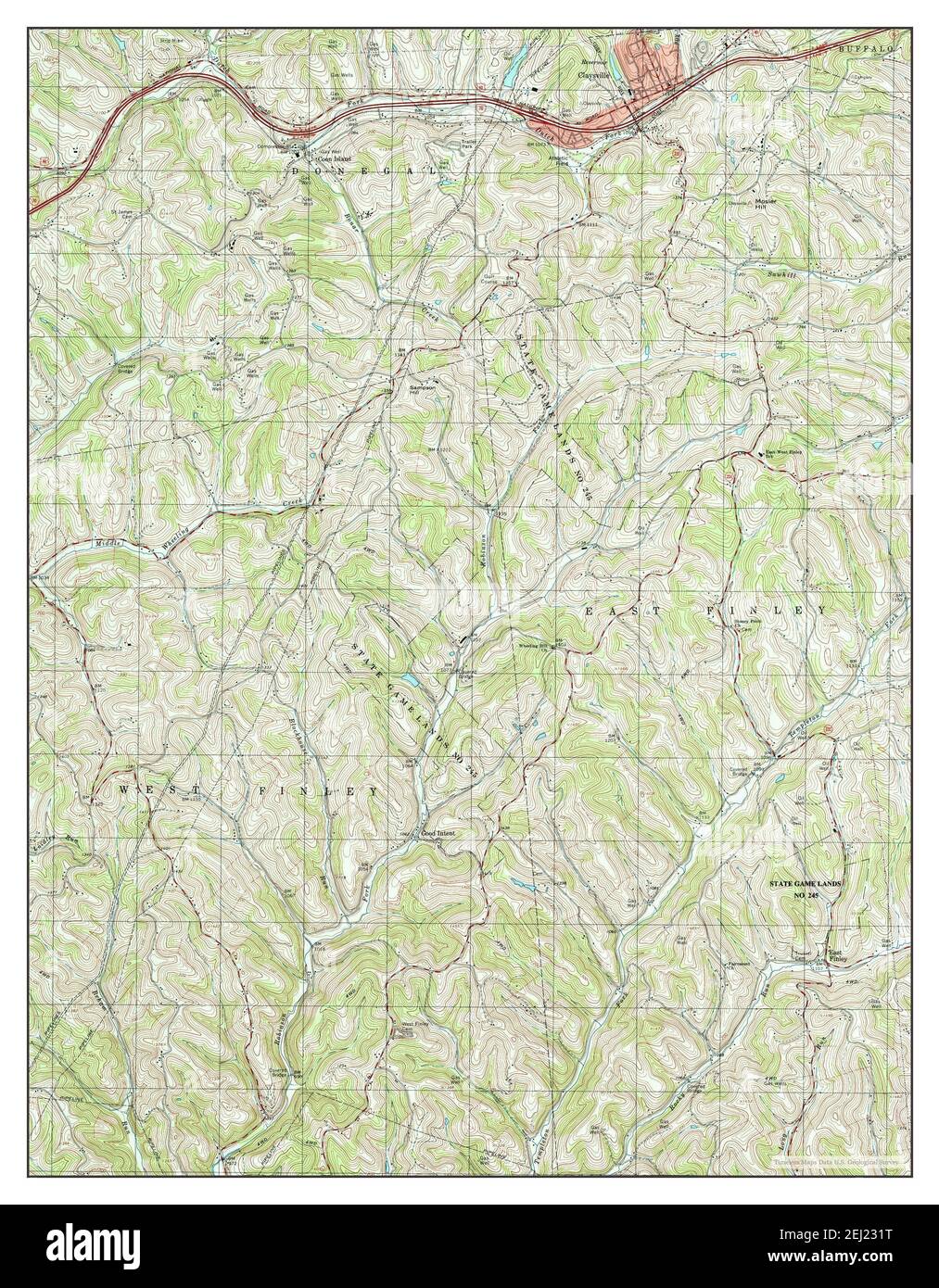 Claysville, Pennsylvania, map 1998, 1:24000, United States of America ...