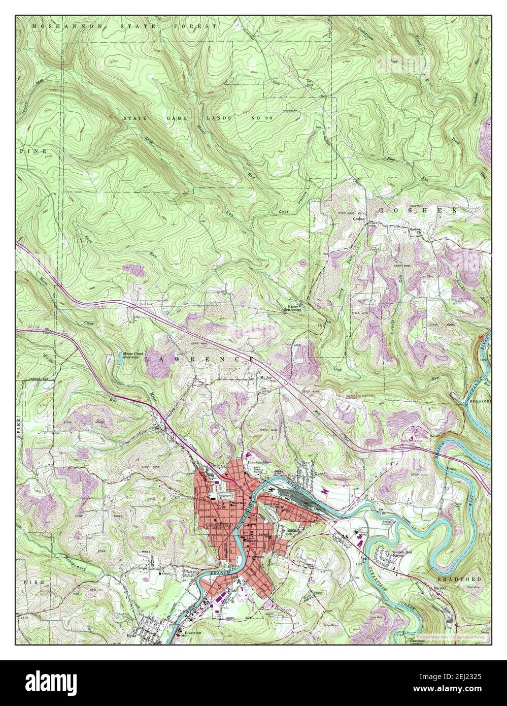 Map of clearfield hi-res stock photography and images - Alamy