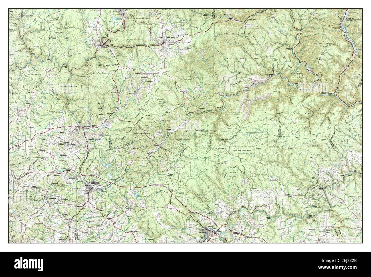 Map of clearfield hi-res stock photography and images - Alamy