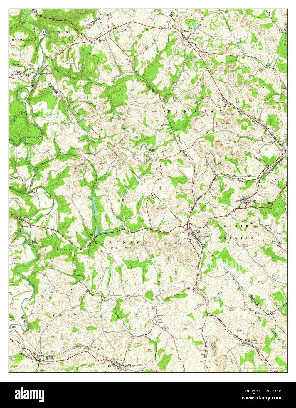 Clinton, Pennsylvania, map 1954, 1:24000, United States of America by ...