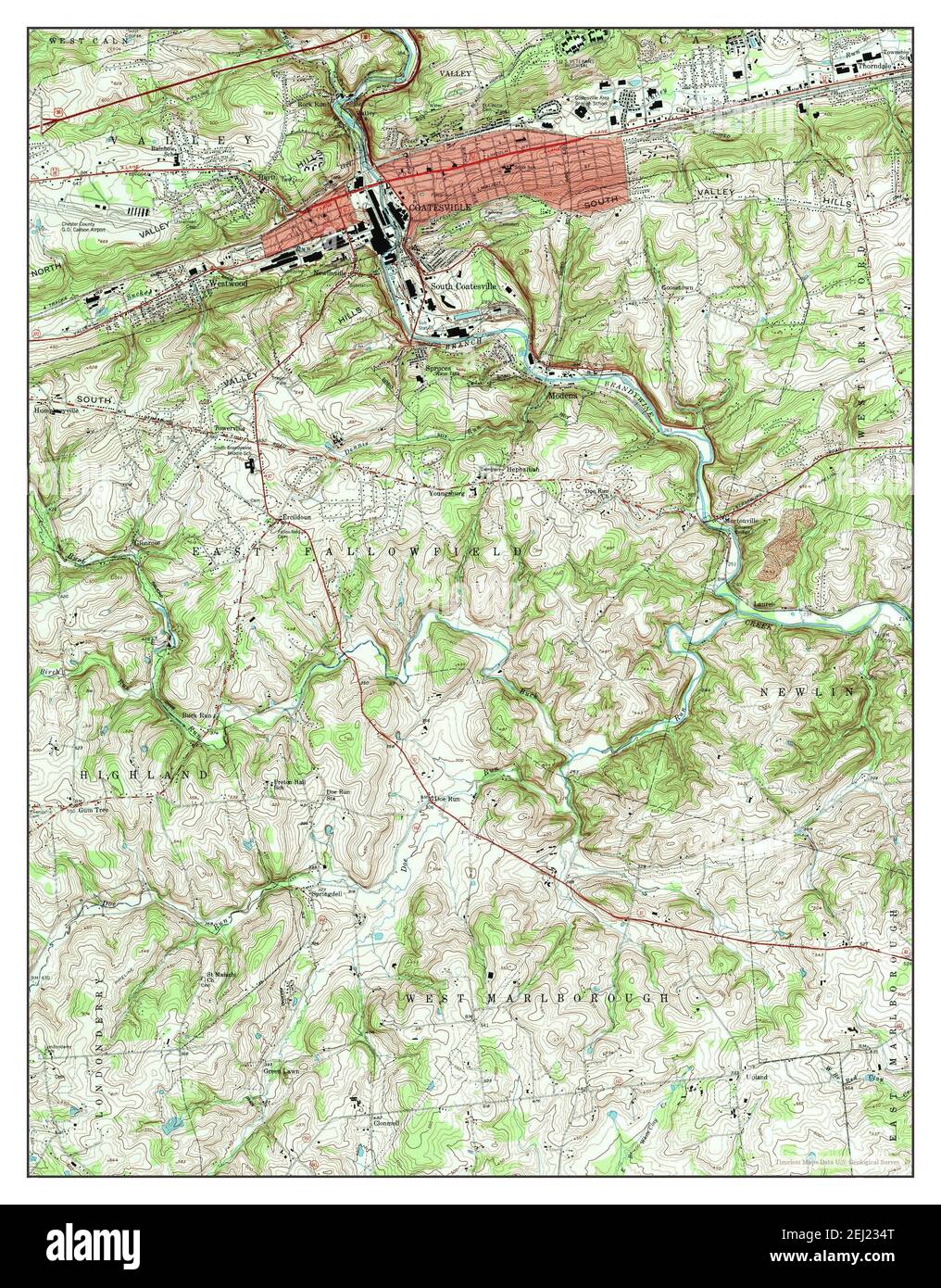 Coatesville map hi-res stock photography and images - Alamy