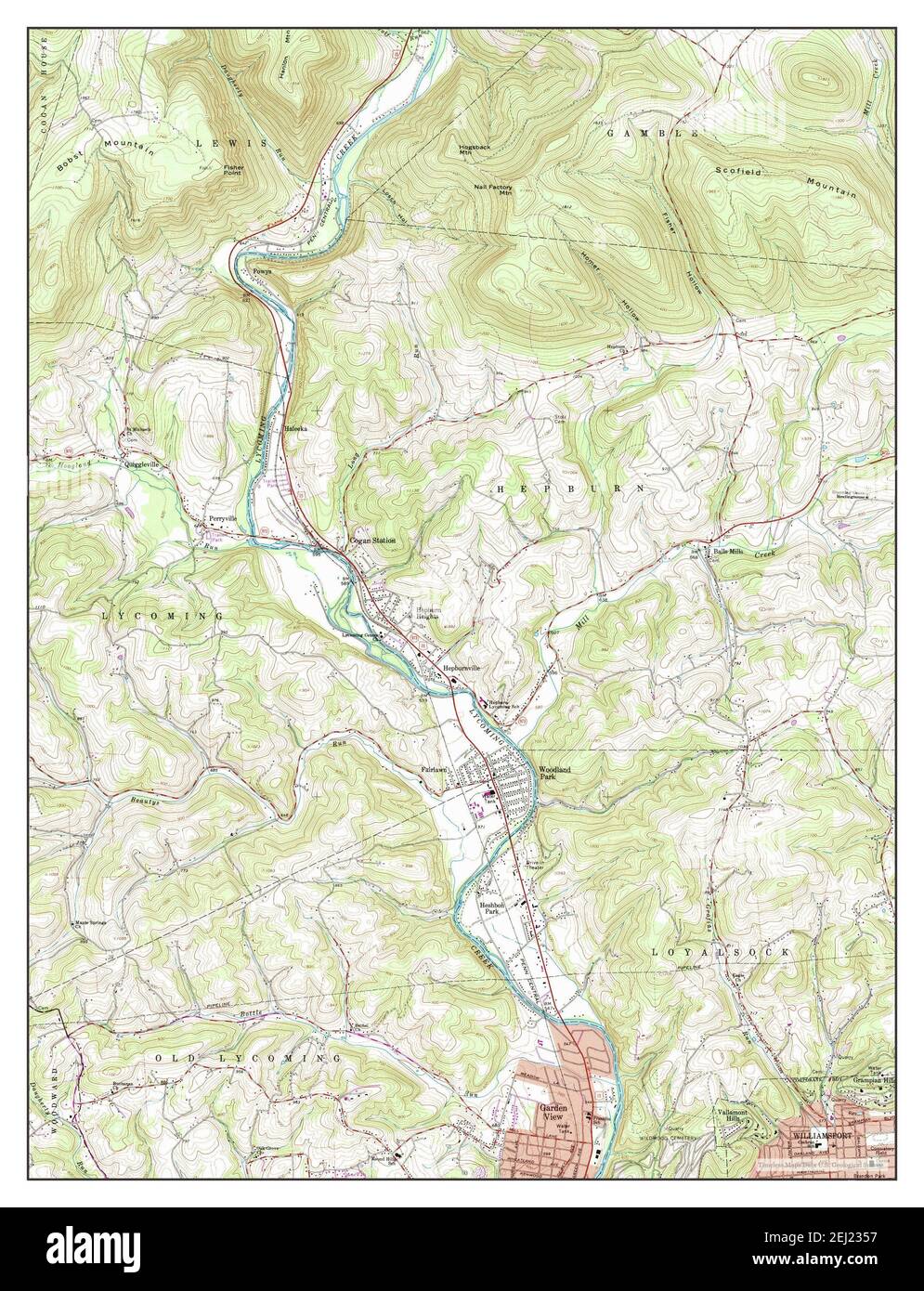 Cogan Station, Pennsylvania, map 1965, 1:24000, United States of ...