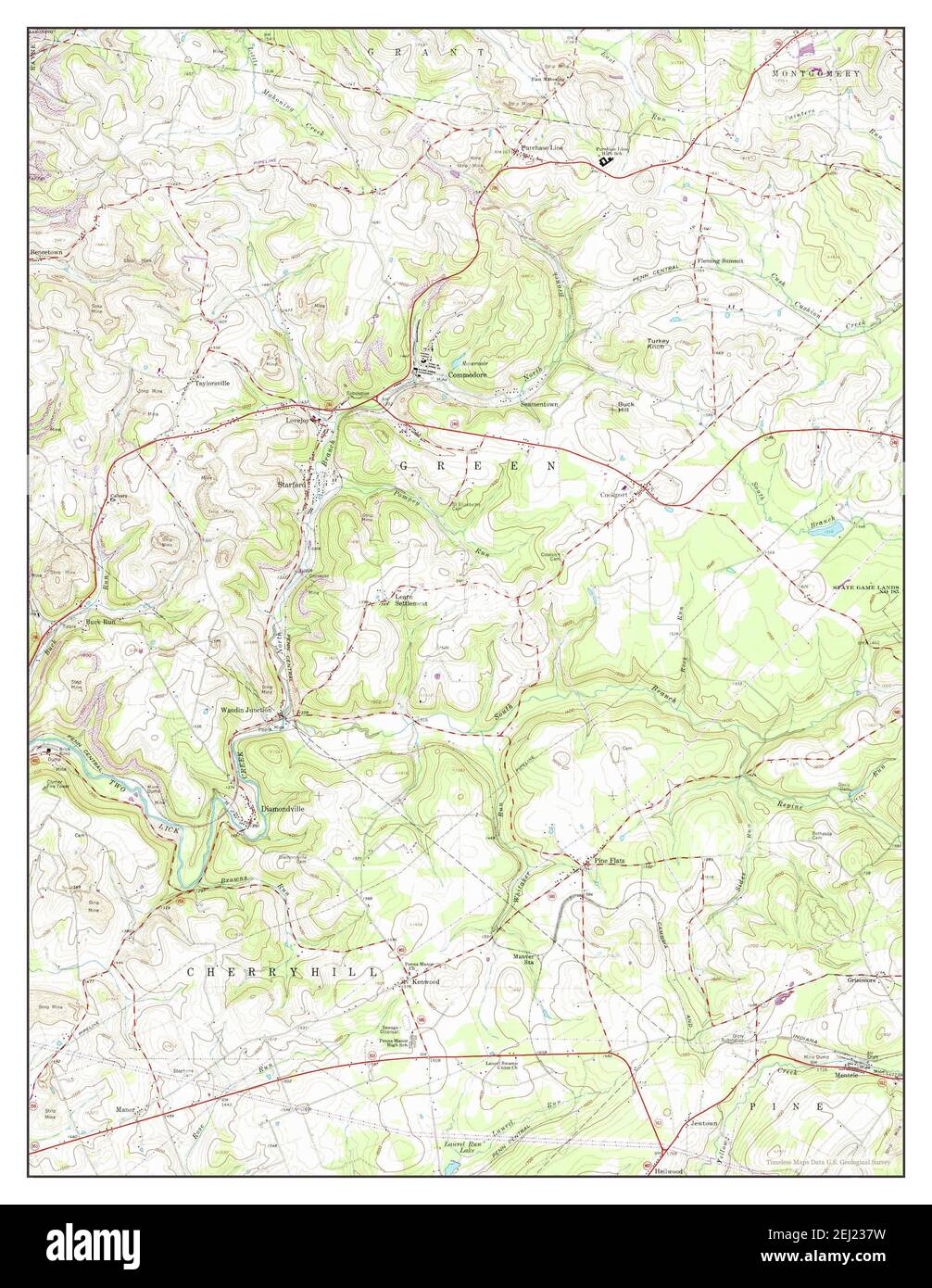 Commodore, Pennsylvania, map 1961, 1:24000, United States of America by ...