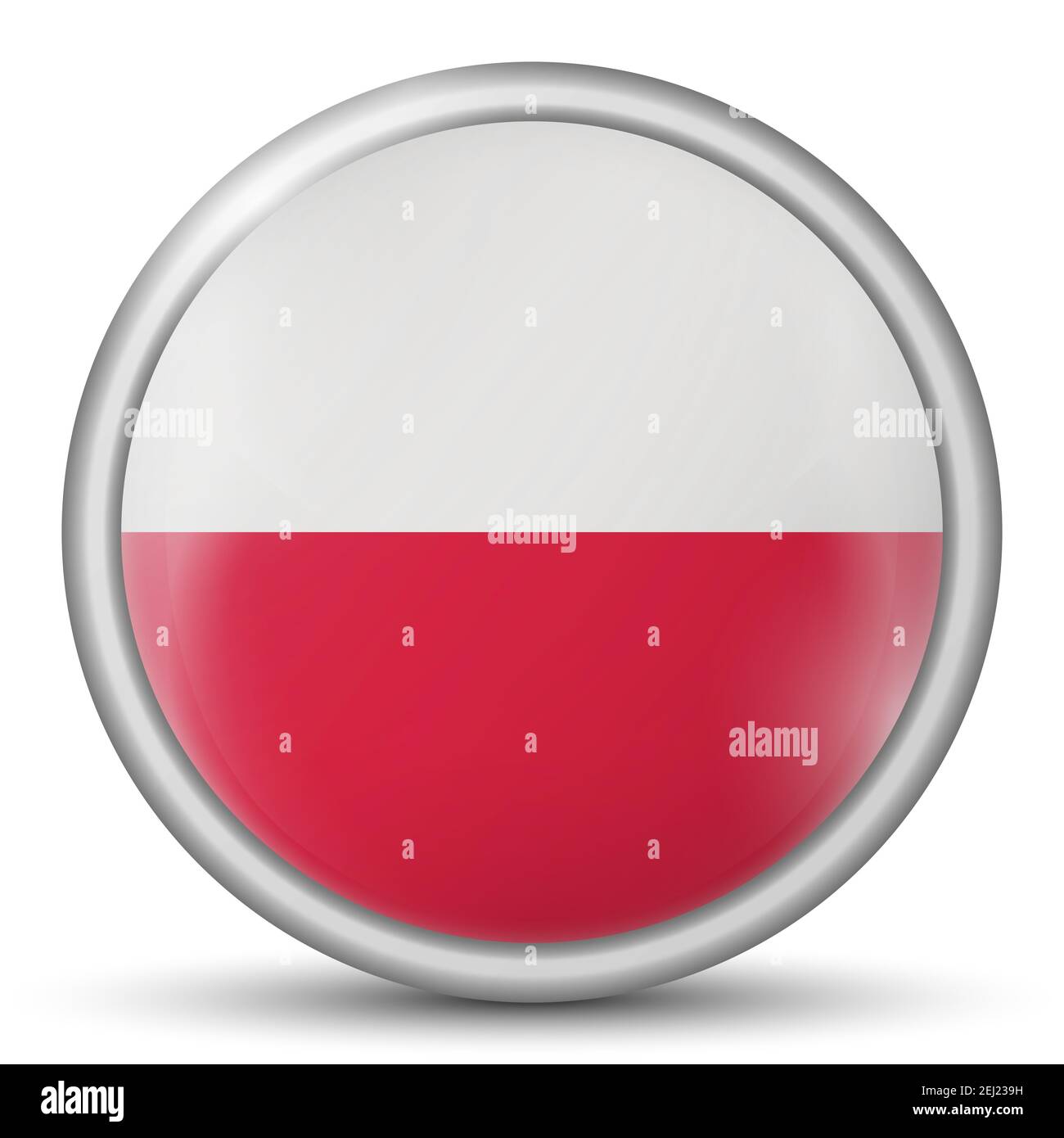 Glass light ball with flag of Poland. Round sphere, template icon ...