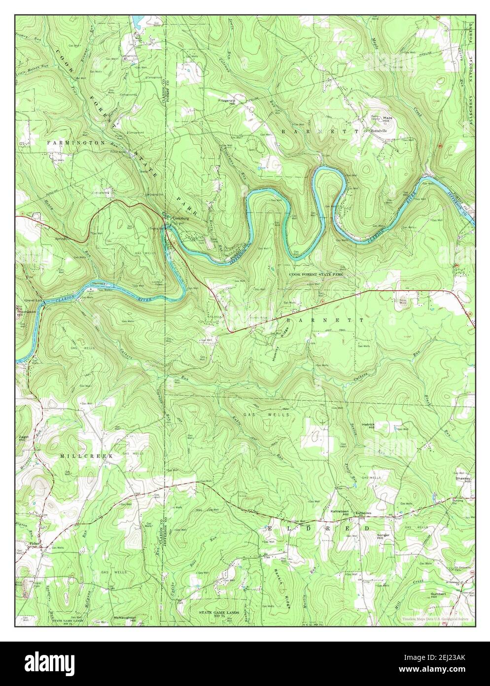 Map of cooksburg Cut Out Stock Images & Pictures - Alamy