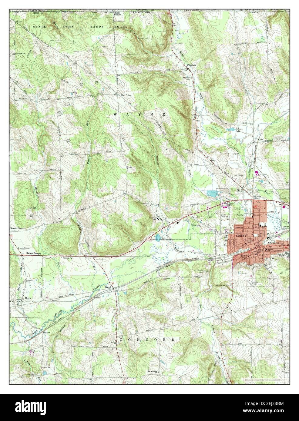 Corry, Pennsylvania, map 1968, 1:24000, United States of America by ...