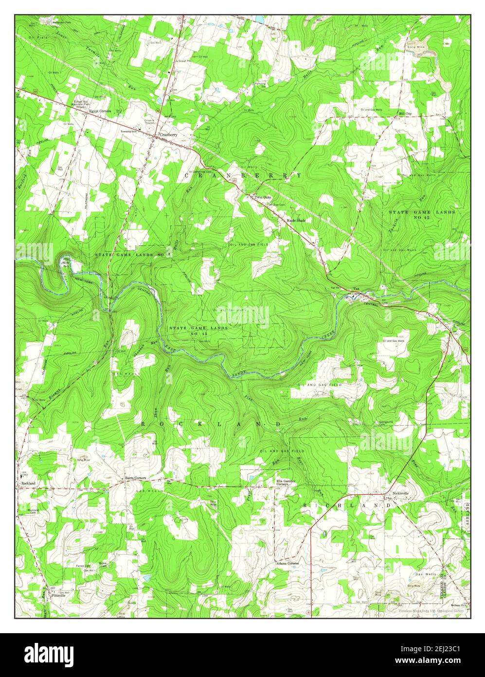 Cranberry, Pennsylvania, map 1963, 1:24000, United States of America by ...