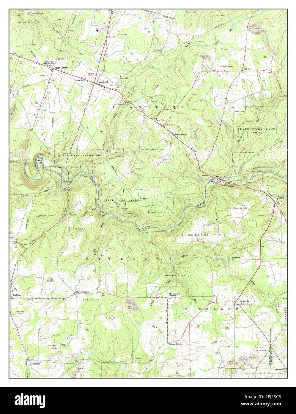 Cranberry, Pennsylvania, map 1963, 1:24000, United States of America by ...