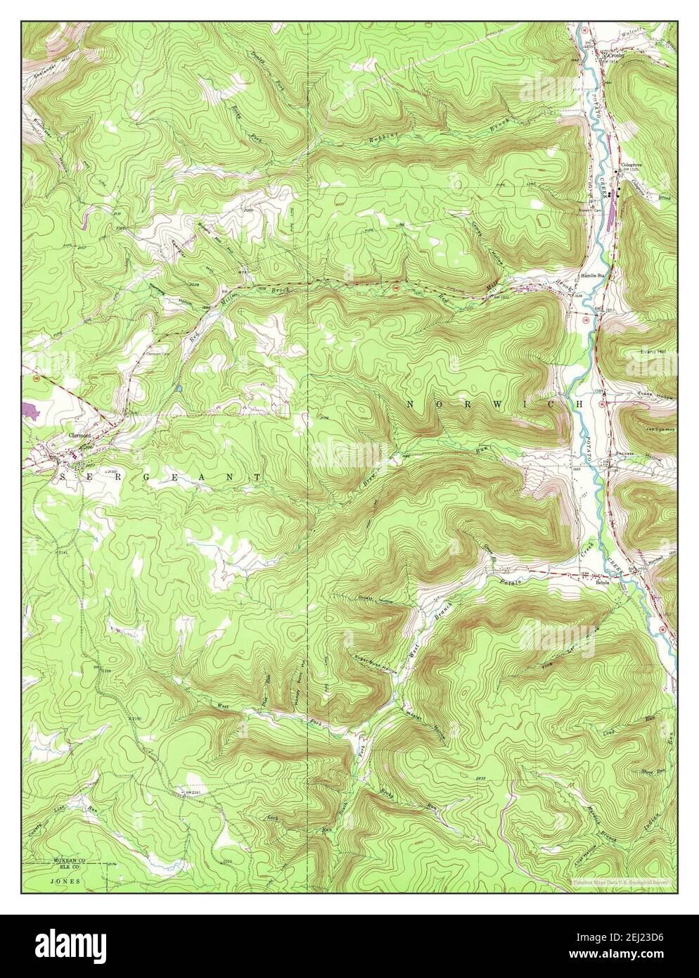 Crosby pennsylvania map hi-res stock photography and images - Alamy