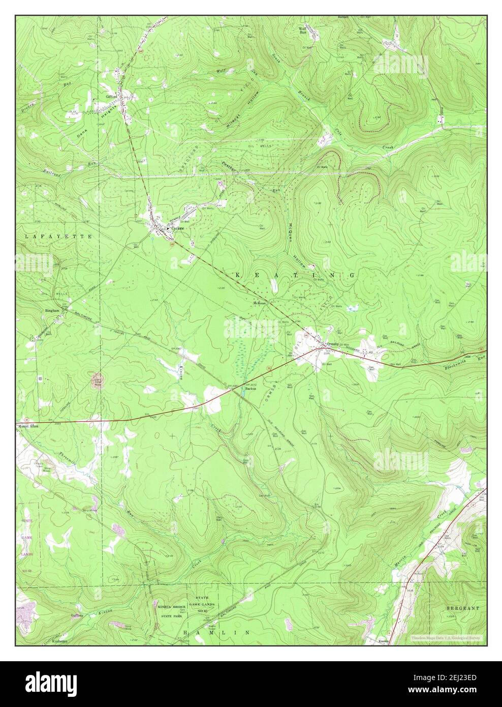 Cyclone, Pennsylvania, map 1969, 1:24000, United States of America by ...