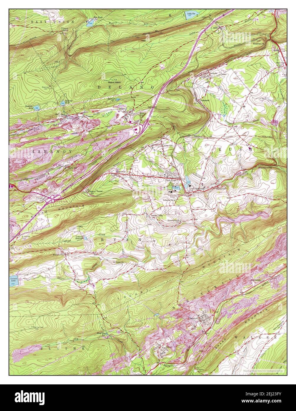 Delano, Pennsylvania, map 1954, 1:24000, United States of America by ...