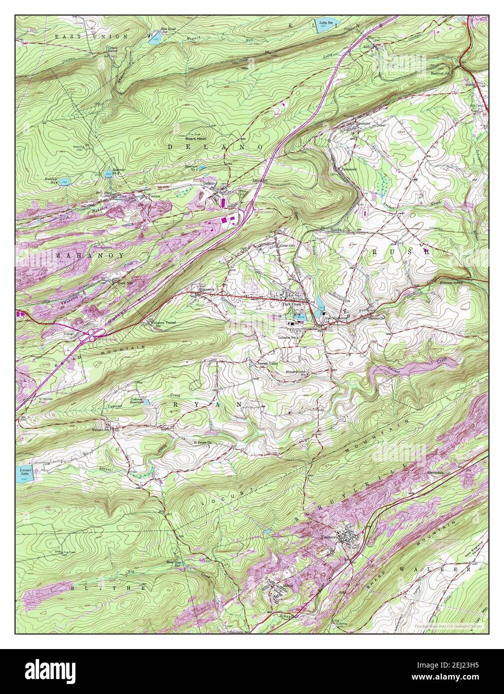 Delano, Pennsylvania, map 1954, 1:24000, United States of America by ...