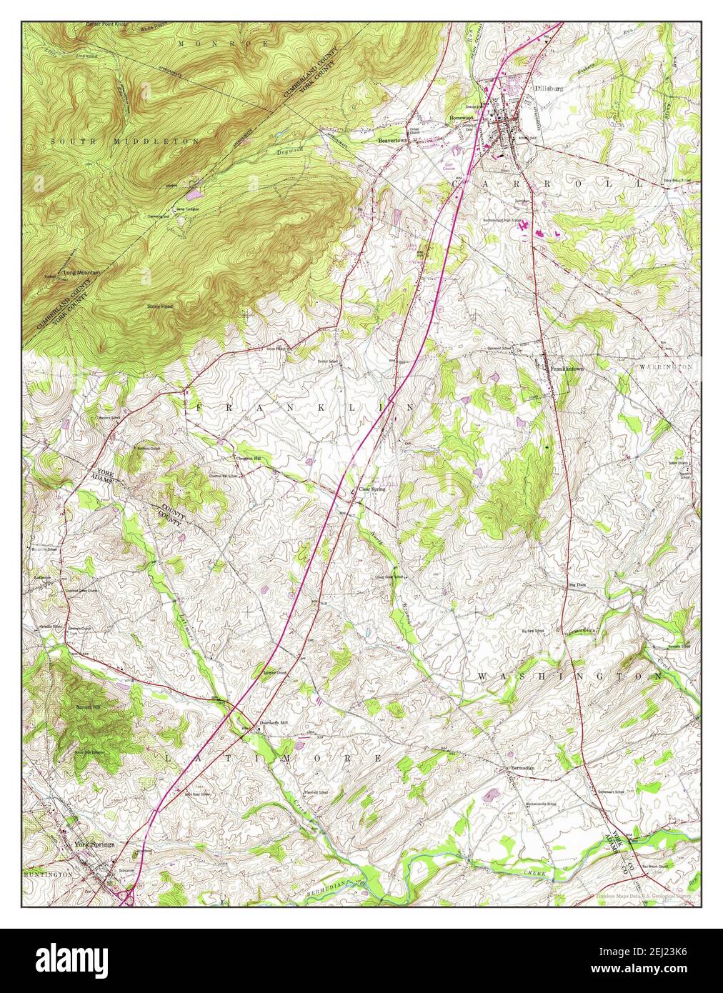 Map of dillsburg hi-res stock photography and images - Alamy