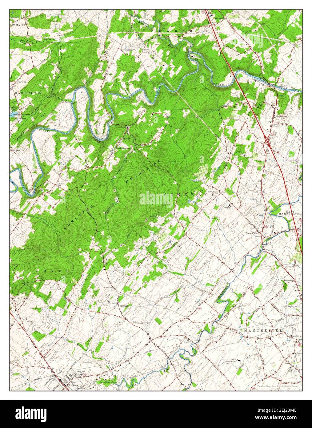 Dover, Pennsylvania, map 1963, 1:24000, United States of America by ...