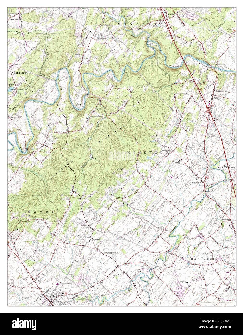 Dover, Pennsylvania, map 1963, 1:24000, United States of America by ...