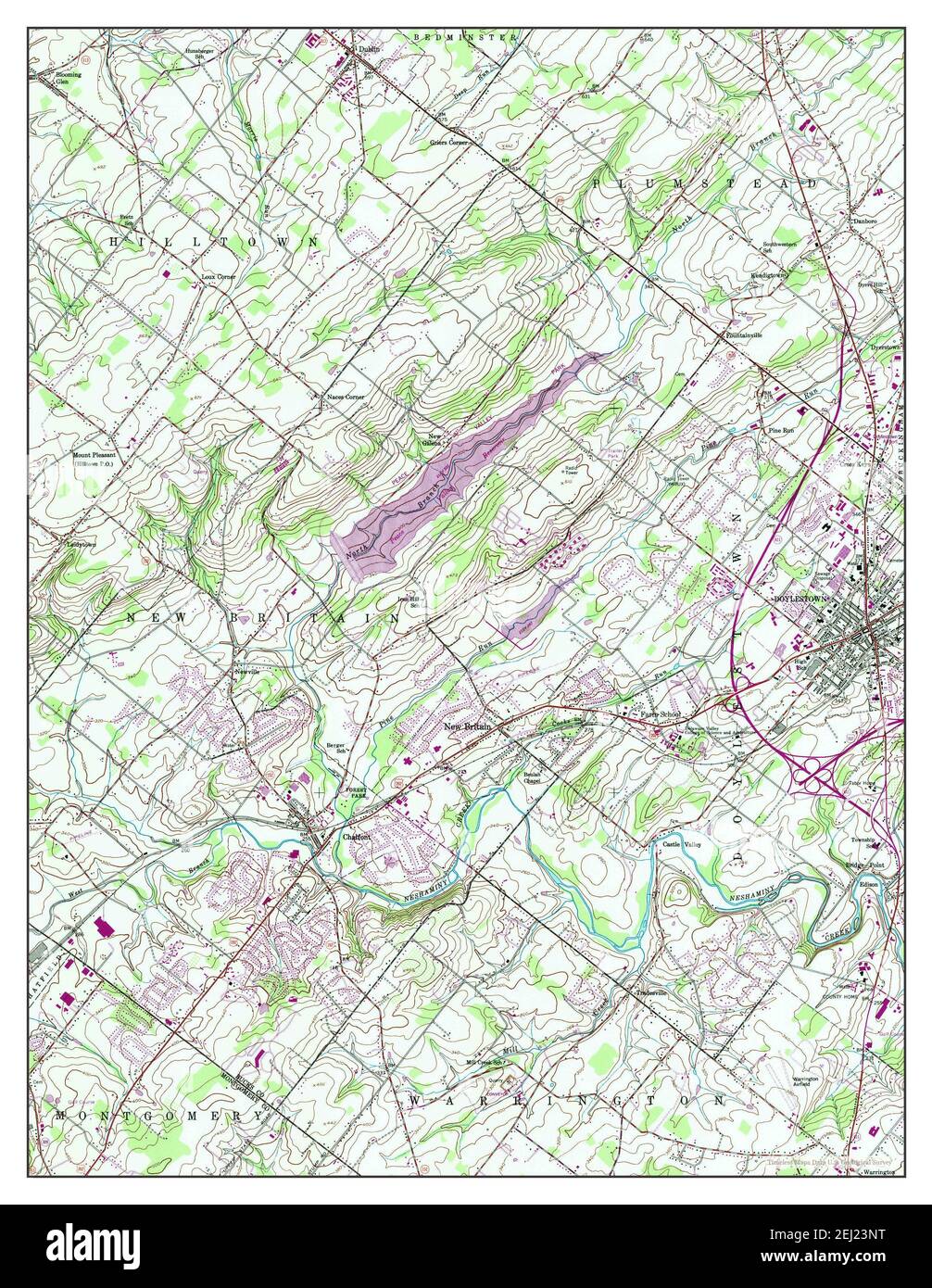 Doylestown pennsylvania map hi-res stock photography and images - Alamy