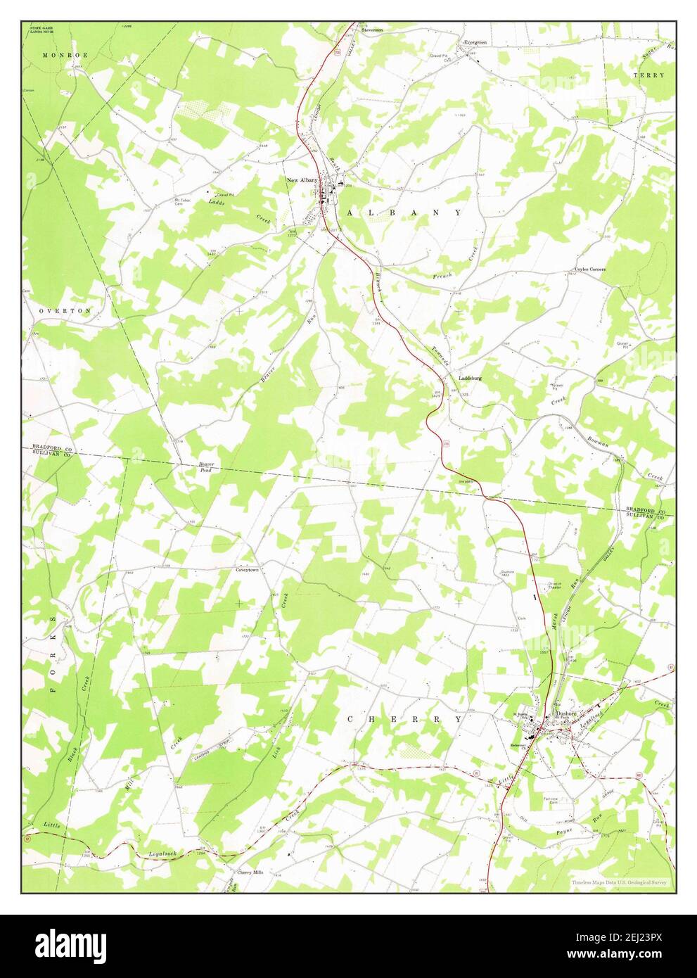 Dushore pennsylvania map Cut Out Stock Images & Pictures - Alamy