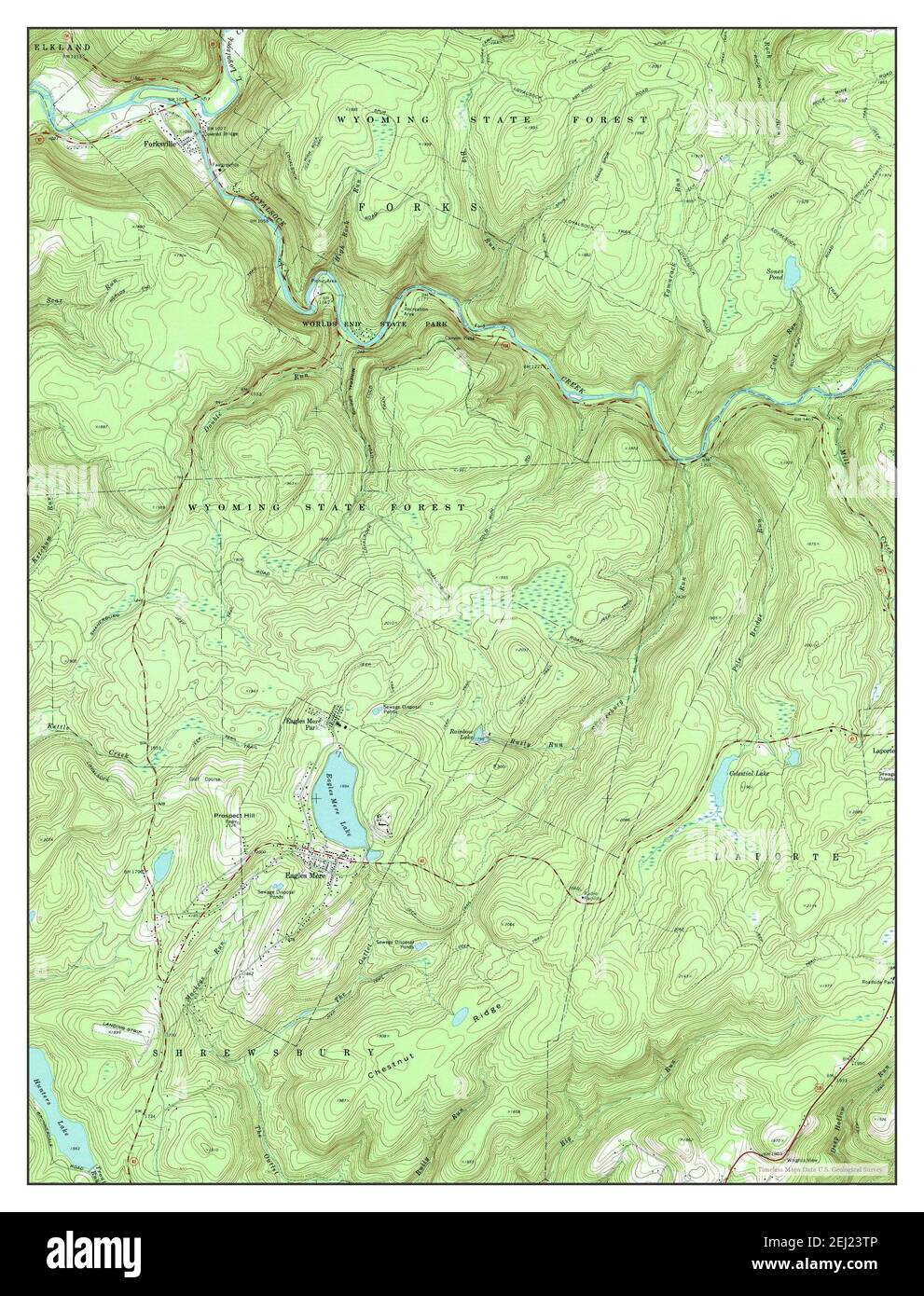 Eagles Mere, Pennsylvania, map 1969, 1:24000, United States of America ...