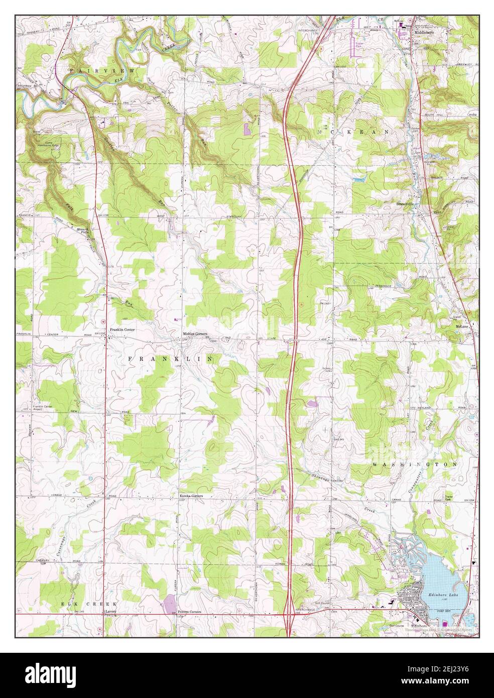 Map of edinboro pennsylvania hi-res stock photography and images - Alamy