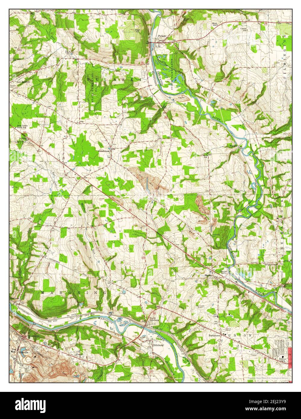 Edinburg, Pennsylvania, map 1958, 1:24000, United States of America by ...