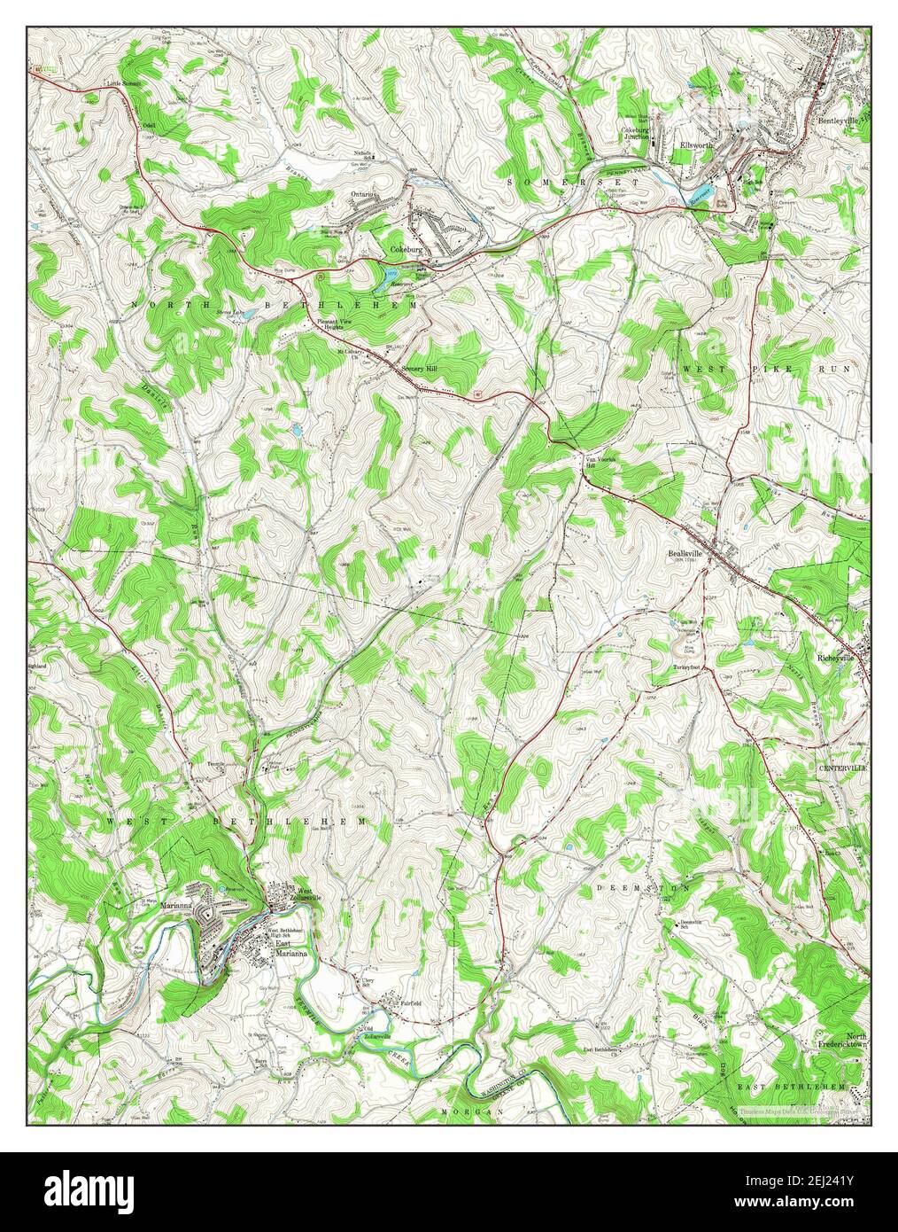 Ellsworth, Pennsylvania, map 1954, 1:24000, United States of America by ...